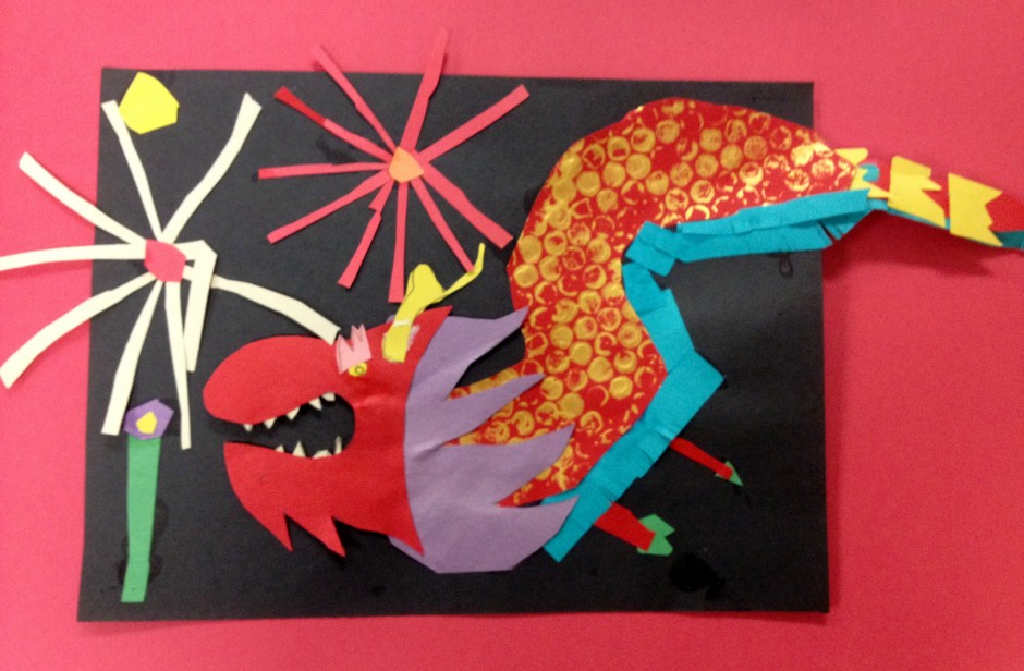 2nd grade Chinese New Year Dragon Collage | Wow Art Project