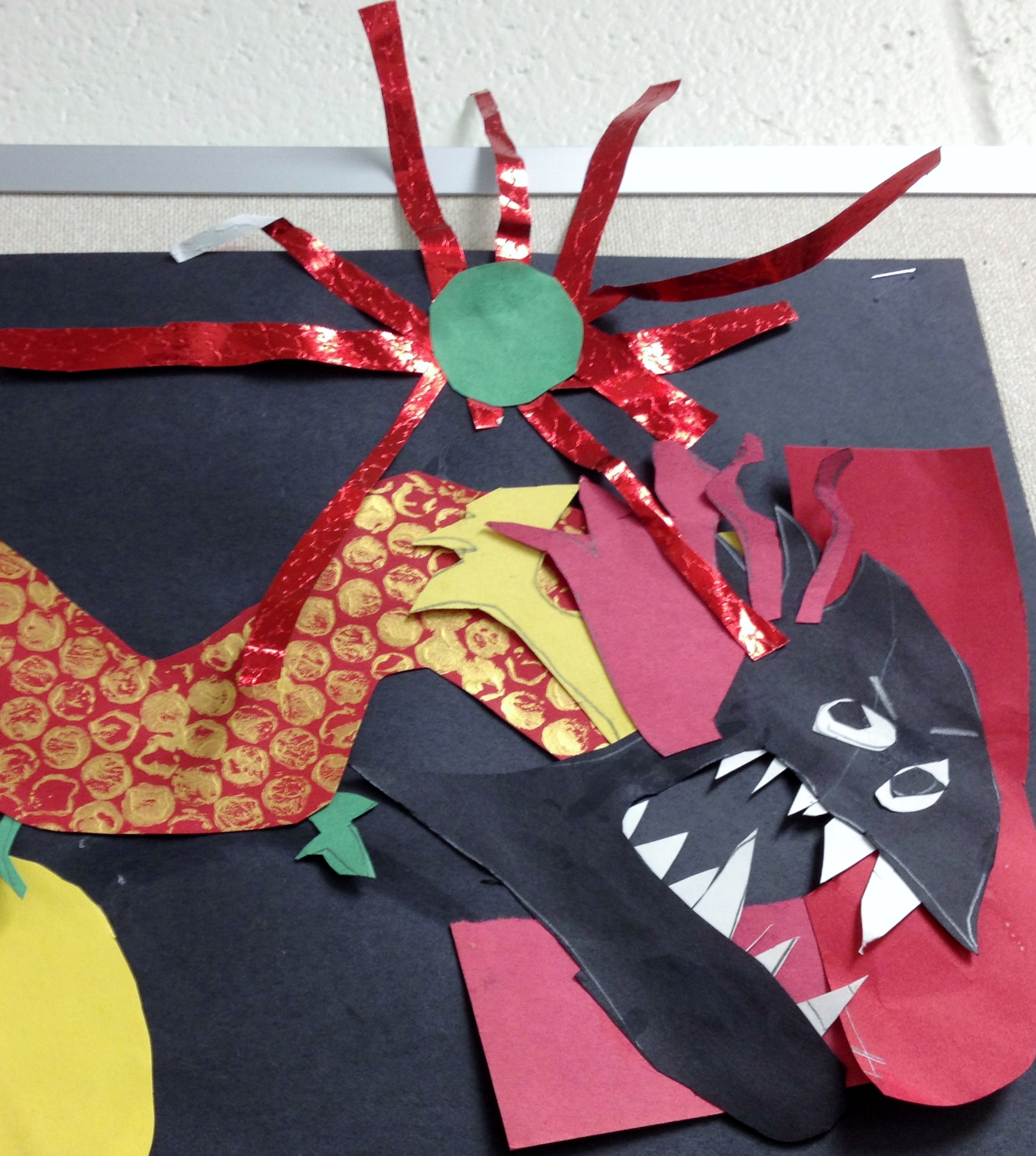 2nd grade Chinese New Year Dragon Collage | Wow Art Project