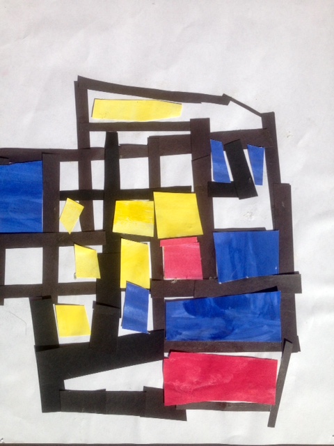 Kindergarten Piet Mondrian Gridded Collages | Wow Art Project