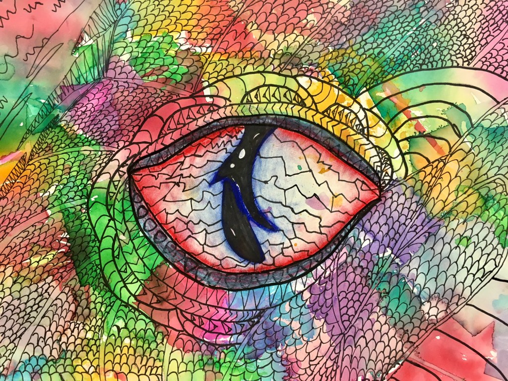 5th grade Dragon Eyes | Wow Art Project