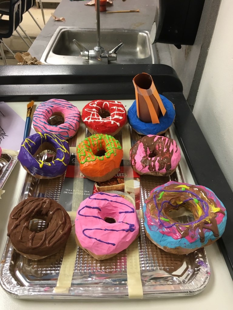 4th grade Paper Maché Donuts | Wow Art Project