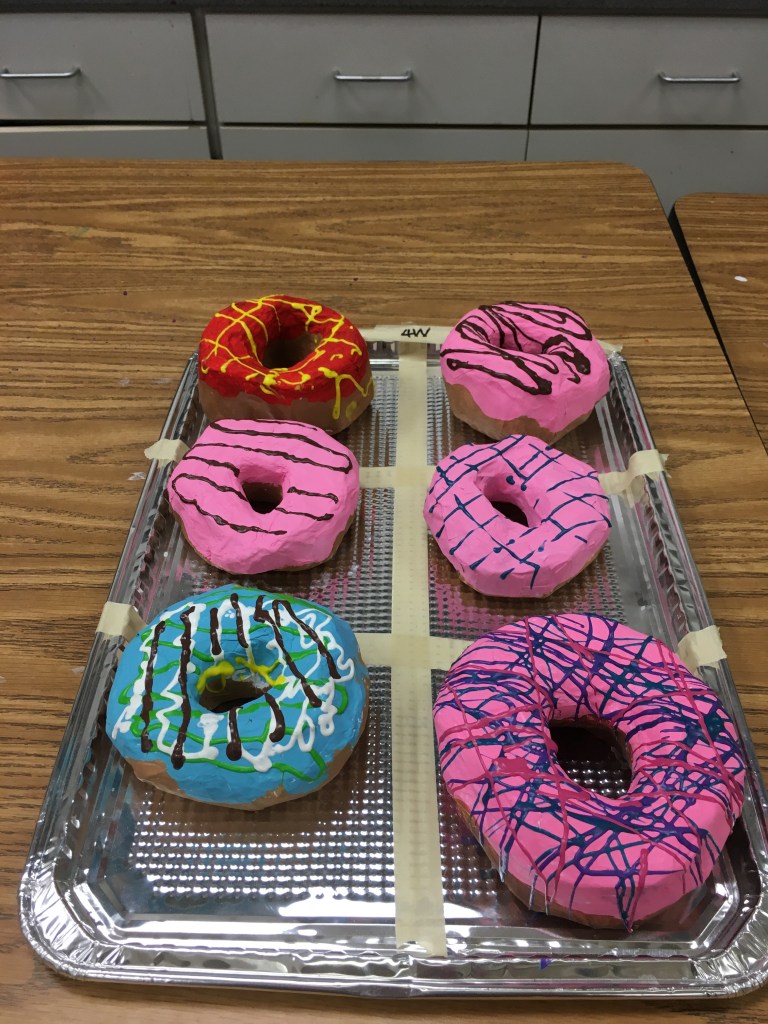 4th grade Paper Maché Donuts | Wow Art Project