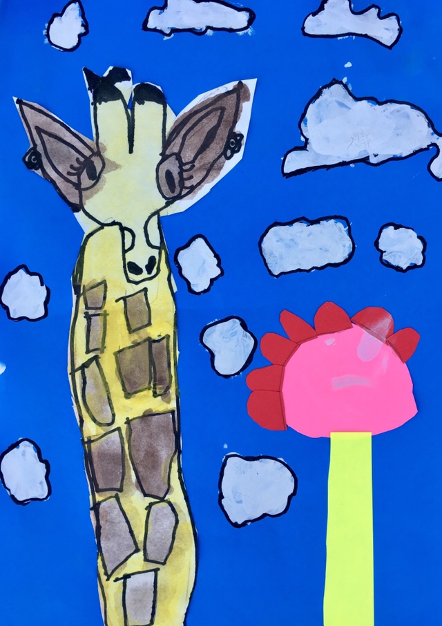 1st grade Giraffe Paintings from Africa | Wow Art Project
