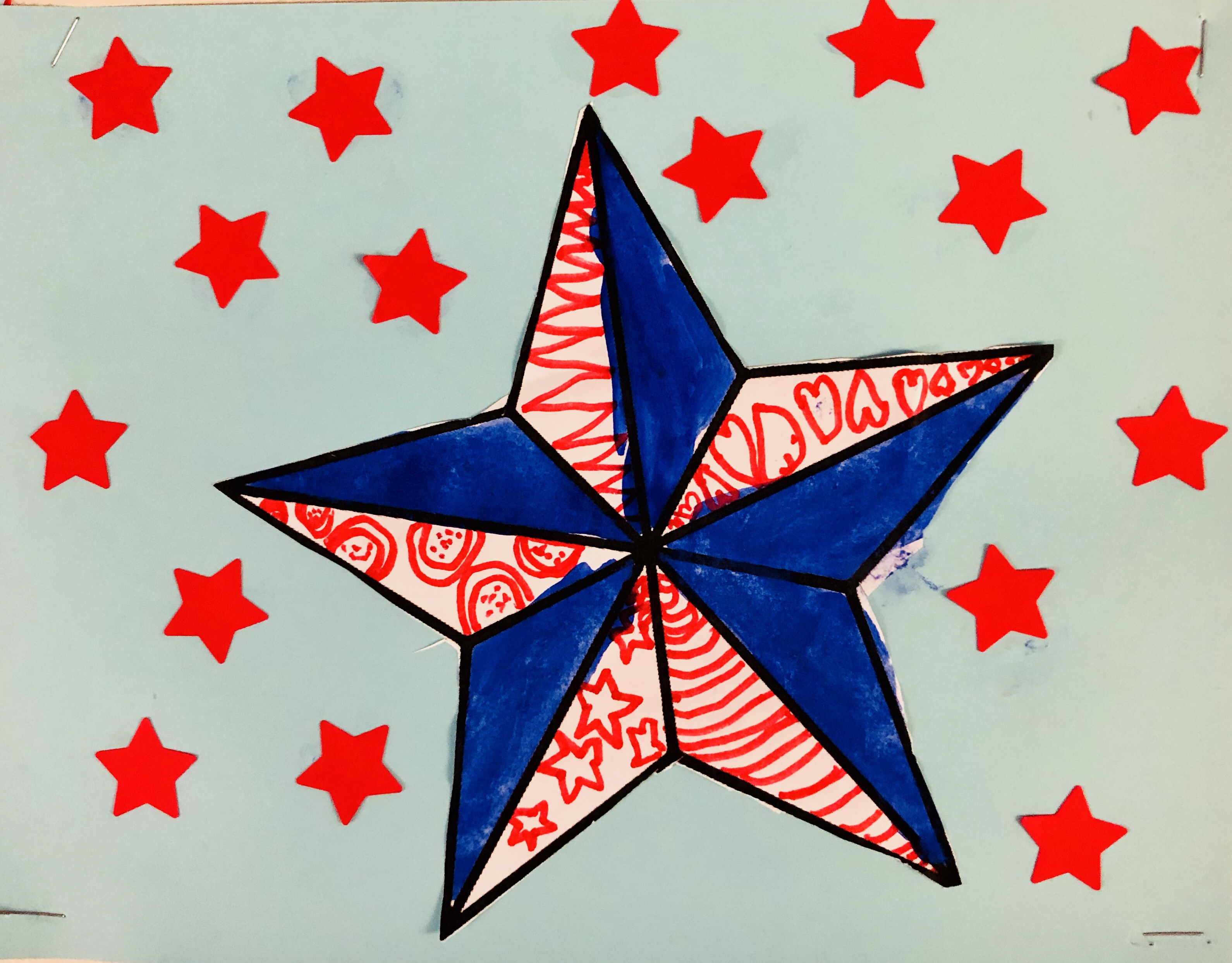 1st Grade Star Mixed Media Drawings | Wow Art Project