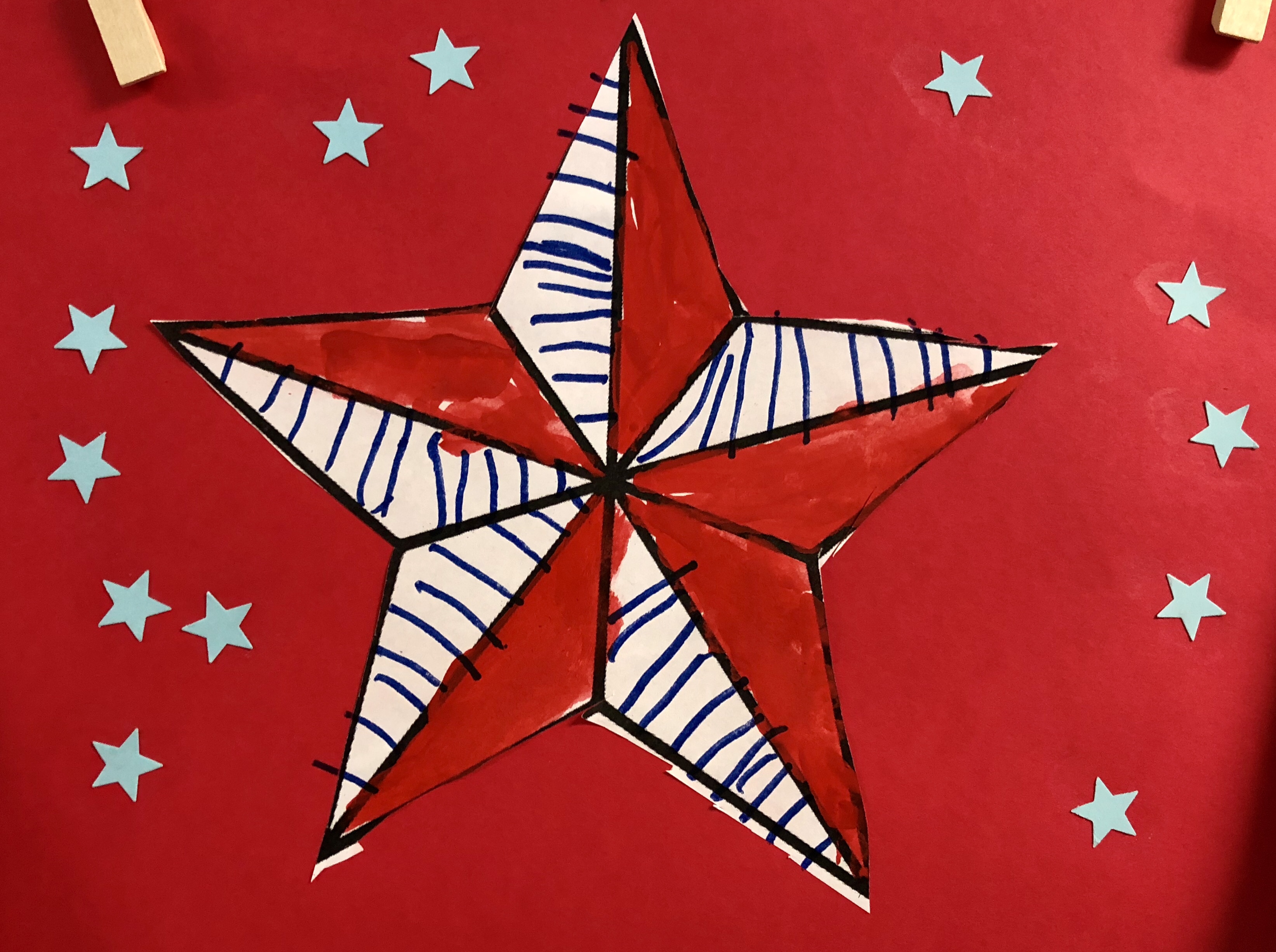 1st Grade Star Mixed Media Drawings | Wow Art Project