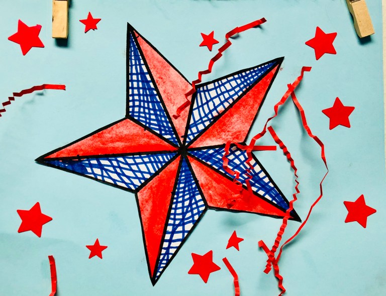 1st Grade Star Mixed Media Drawings | Wow Art Project
