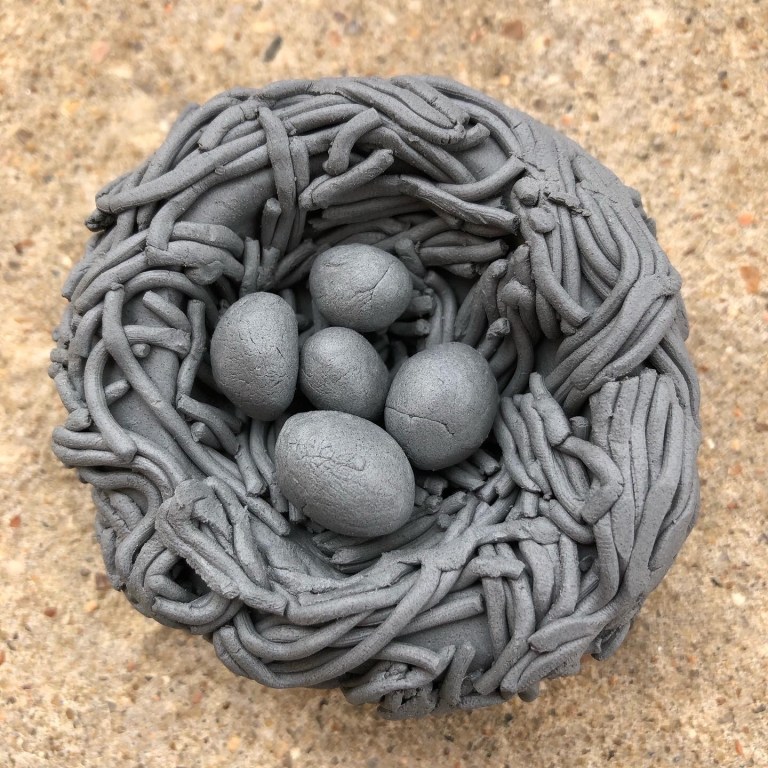 Clay Bird Nest Family Portrait | Wow Art Project