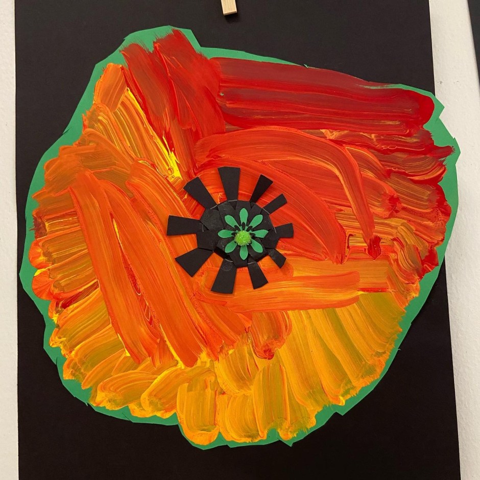 1st grade Poppy Paintings (Big Papi) 😂 | Wow Art Project