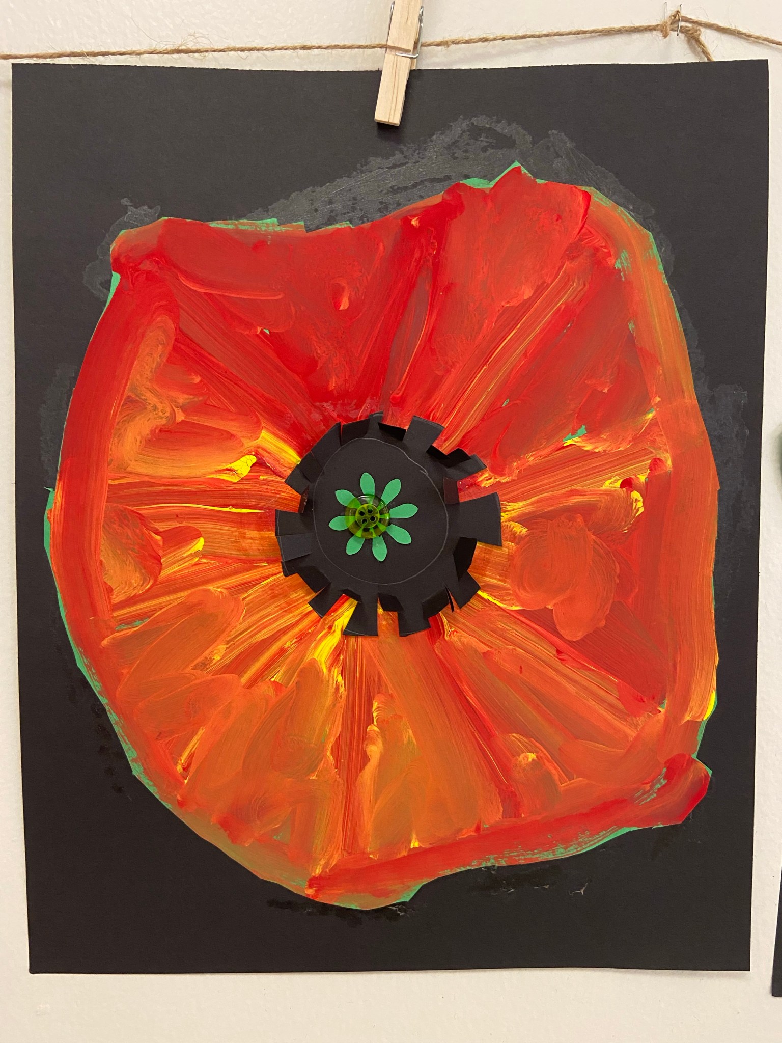 1st grade Poppy Paintings (Big Papi) 😂 | Wow Art Project