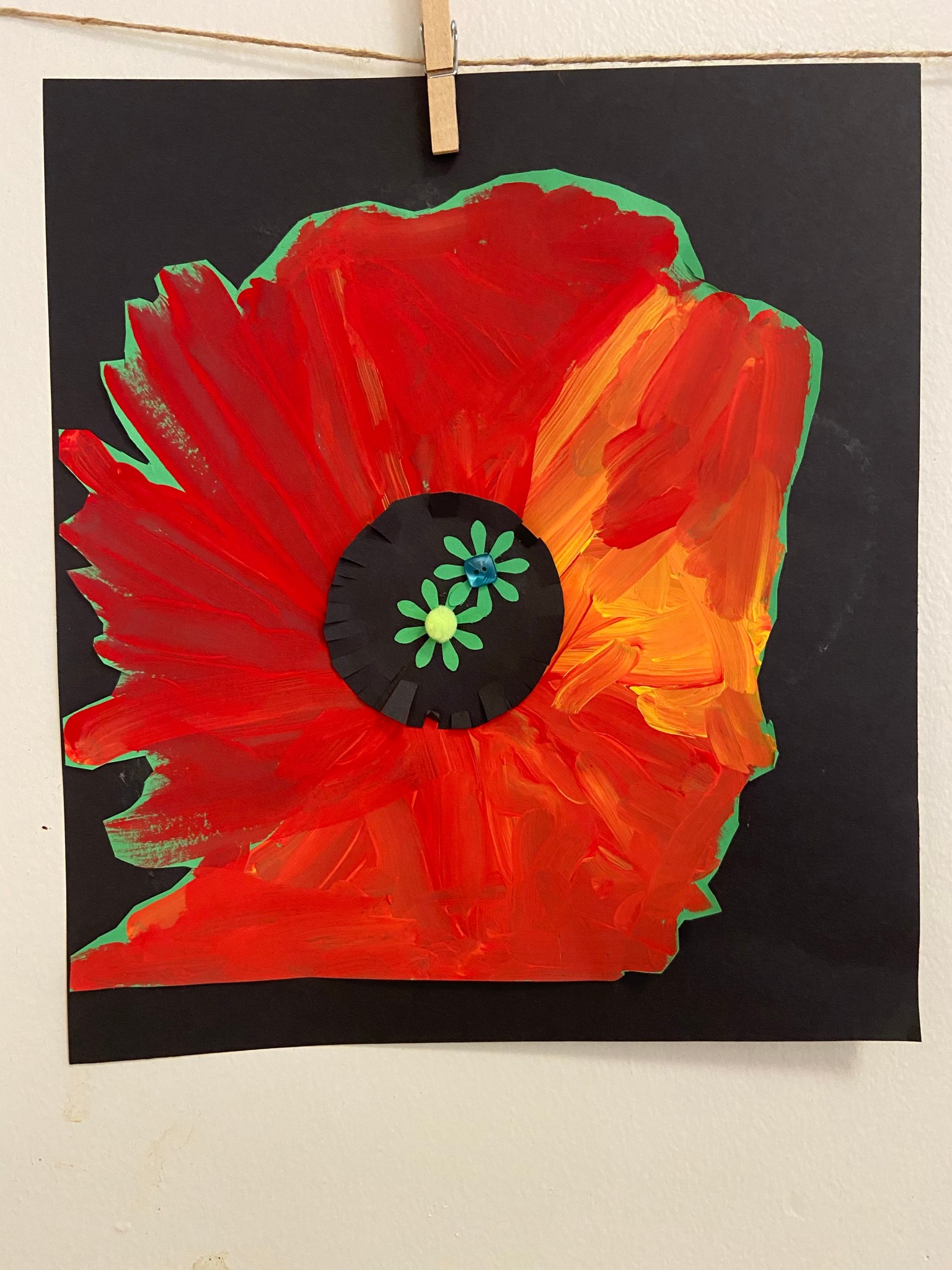 1st grade Poppy Paintings (Big Papi) 😂 | Wow Art Project