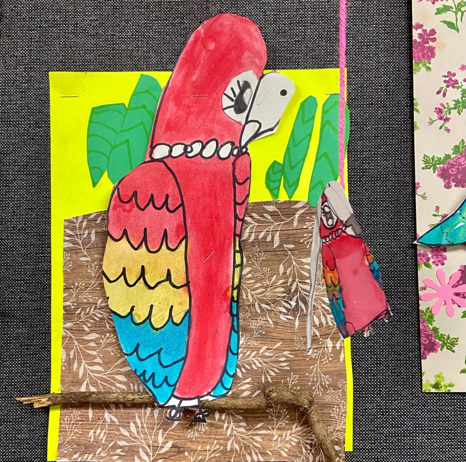 1st grade Honduran Scarlet Macaws | Wow Art Project