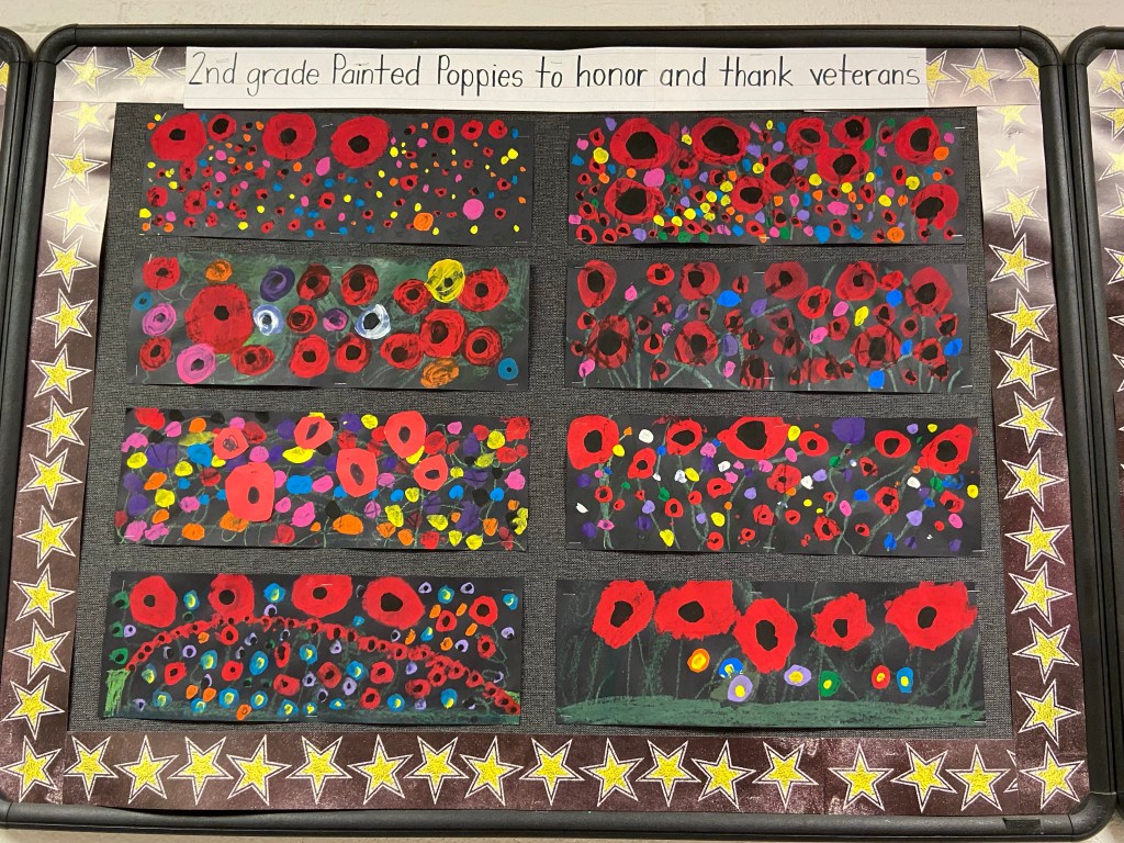 2nd grade Poppy Field Paintings | Wow Art Project