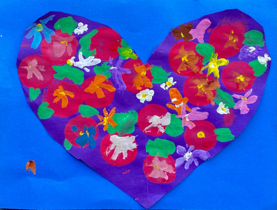 Stephanie Corfee Inspired Kindergarten and 1st grade Painted Hearts ...