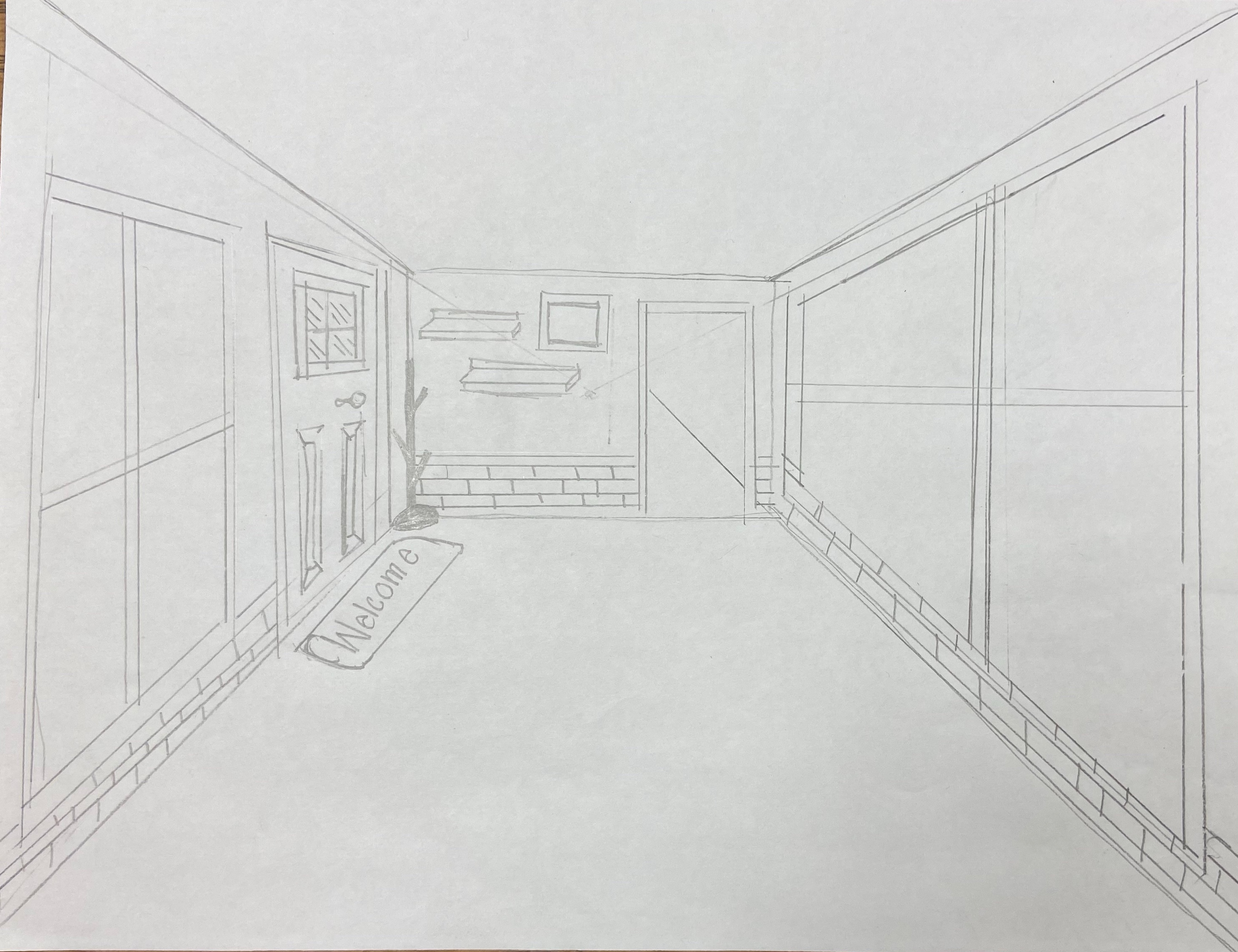 5th grade Peter Sansom inspired Reverse Perspective Room Drawings | Wow ...
