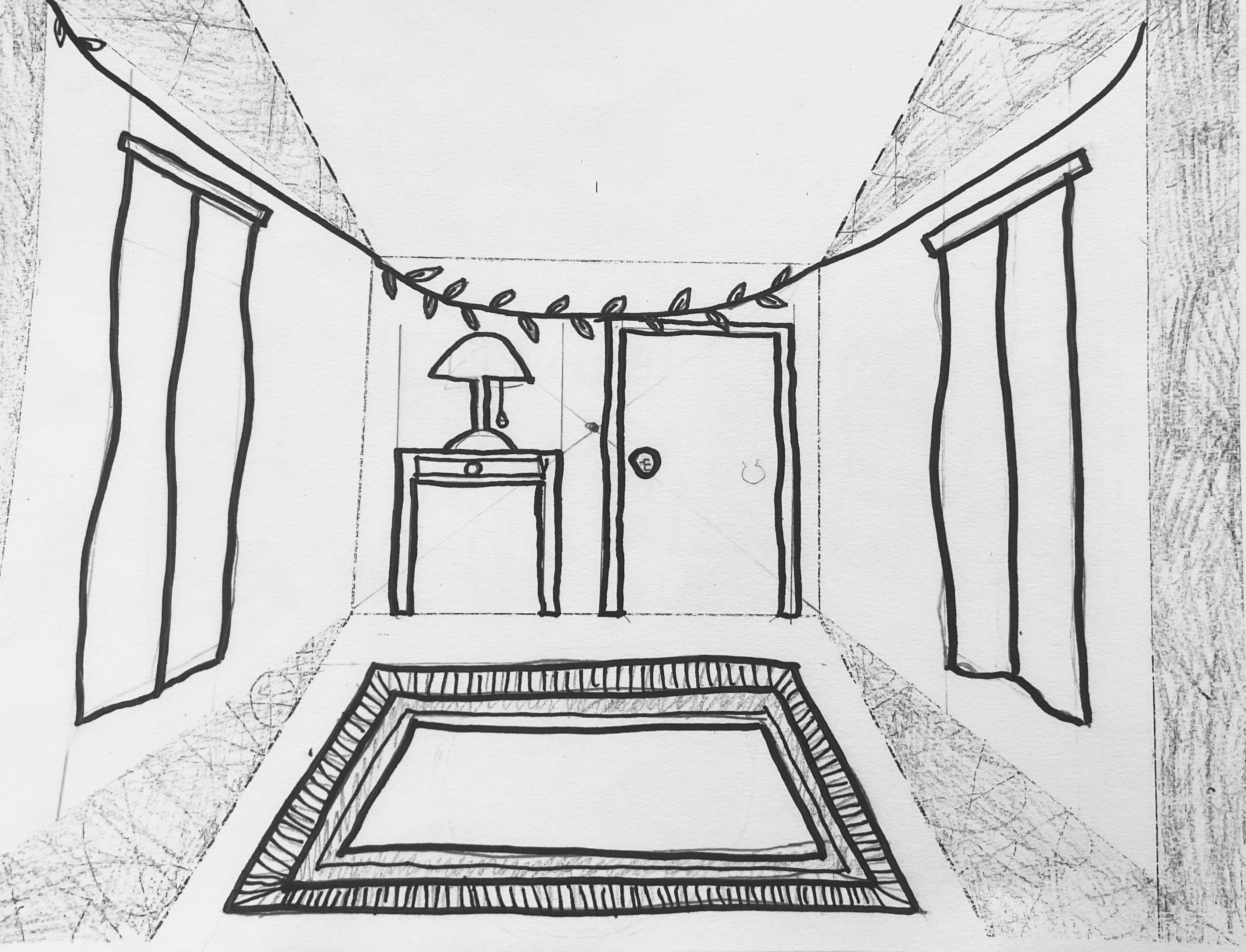 5th grade Peter Sansom inspired Reverse Perspective Room Drawings | Wow ...