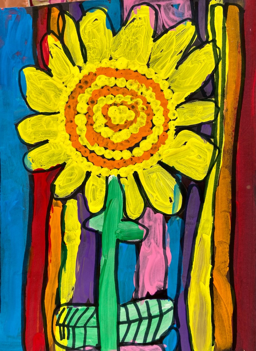 1st grade Vincent Van Gogh Sunflower Paintings | Wow Art Project