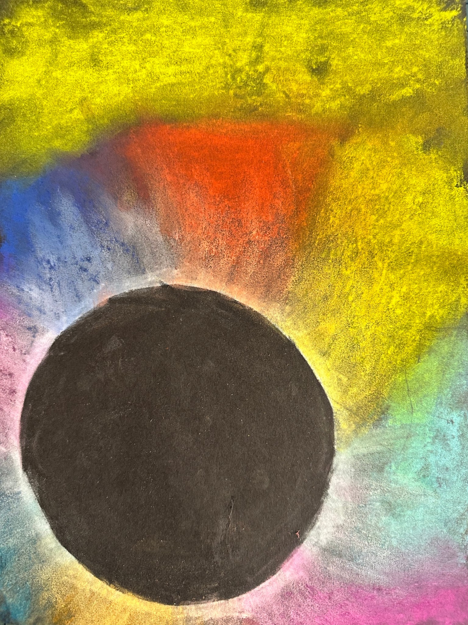 3rd grade Solar Eclipse Chalk Pastel Art | Wow Art Project