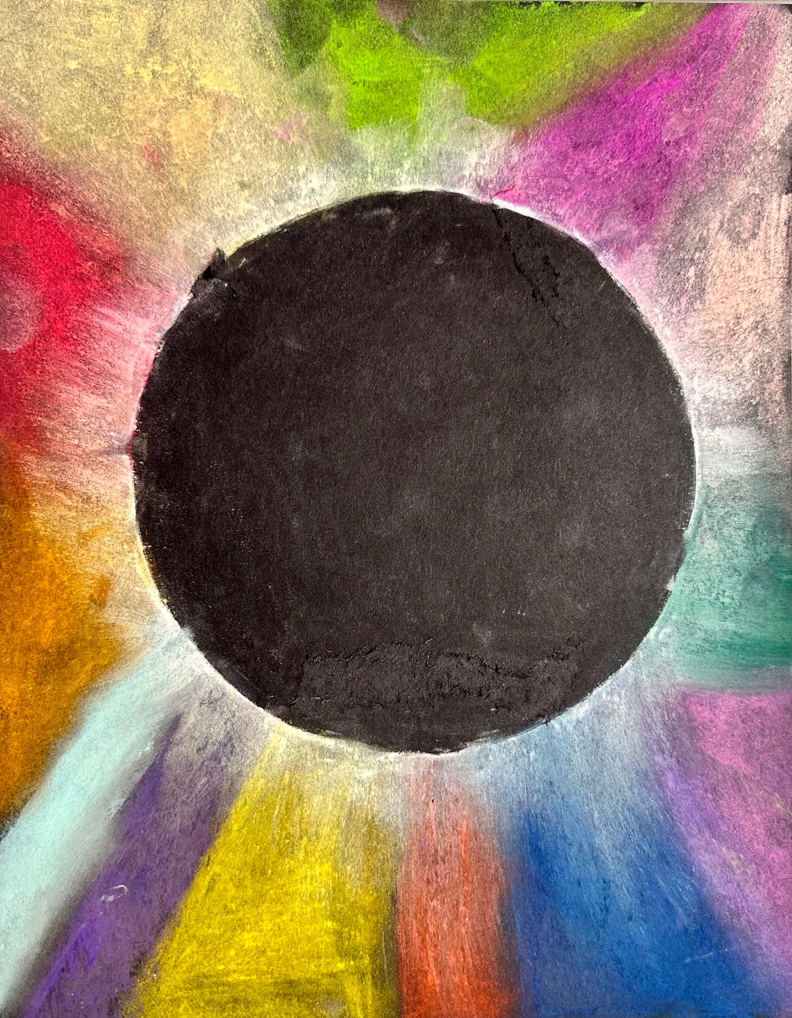 3rd grade Solar Eclipse Chalk Pastel Art | Wow Art Project