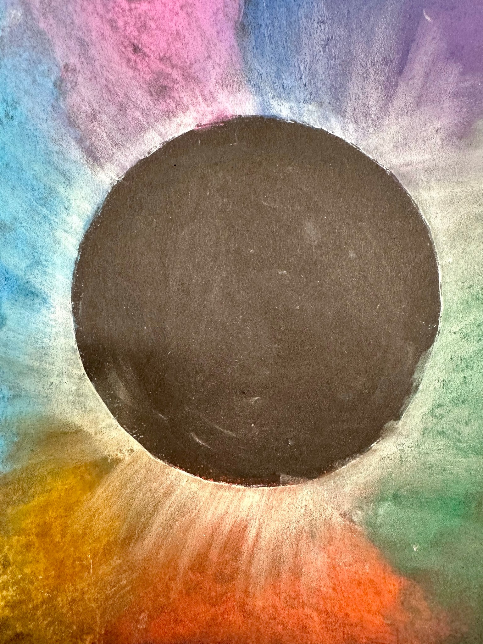 3rd grade Solar Eclipse Chalk Pastel Art | Wow Art Project