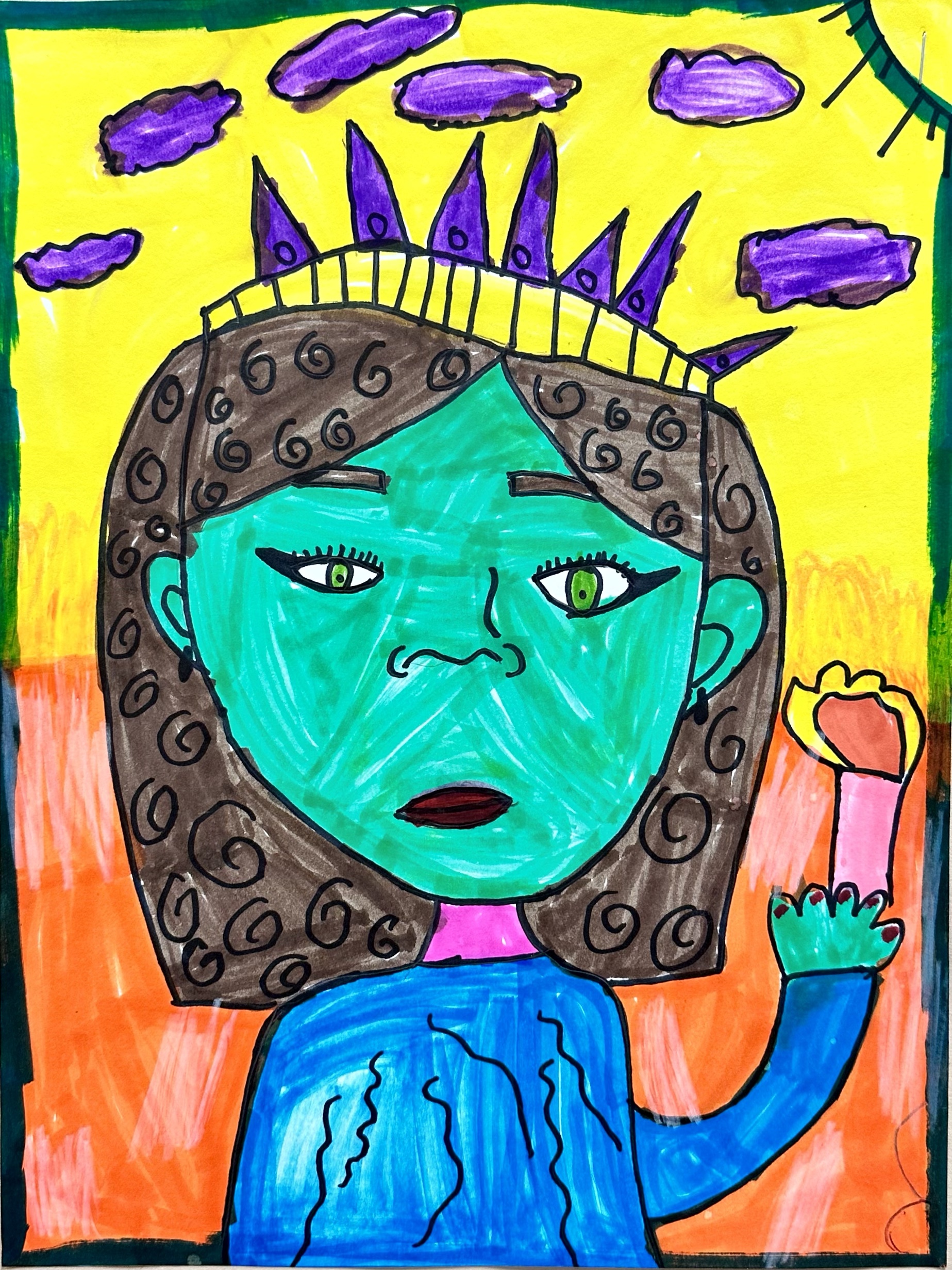 3rd grade Statue of Liberty Drawings | Wow Art Project