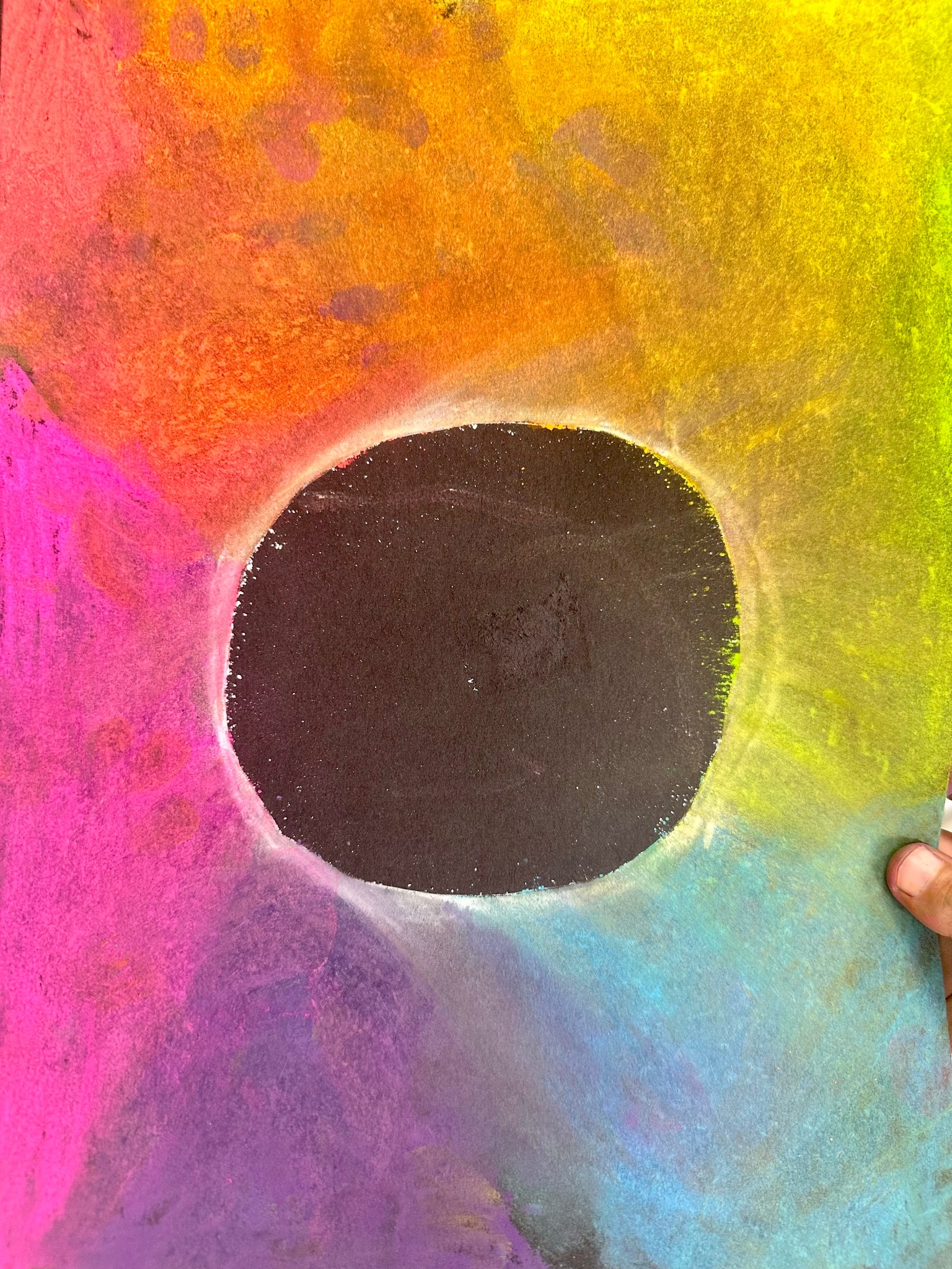 3rd grade Solar Eclipse Chalk Pastel Art | Wow Art Project