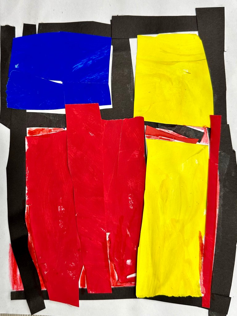 Kindergarten Piet Mondrian Gridded Collages | Wow Art Project