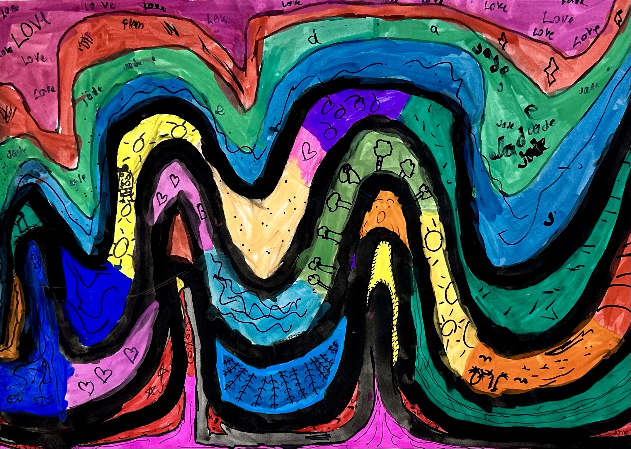 5th grade Jen Stark Drip Paintings | Wow Art Project