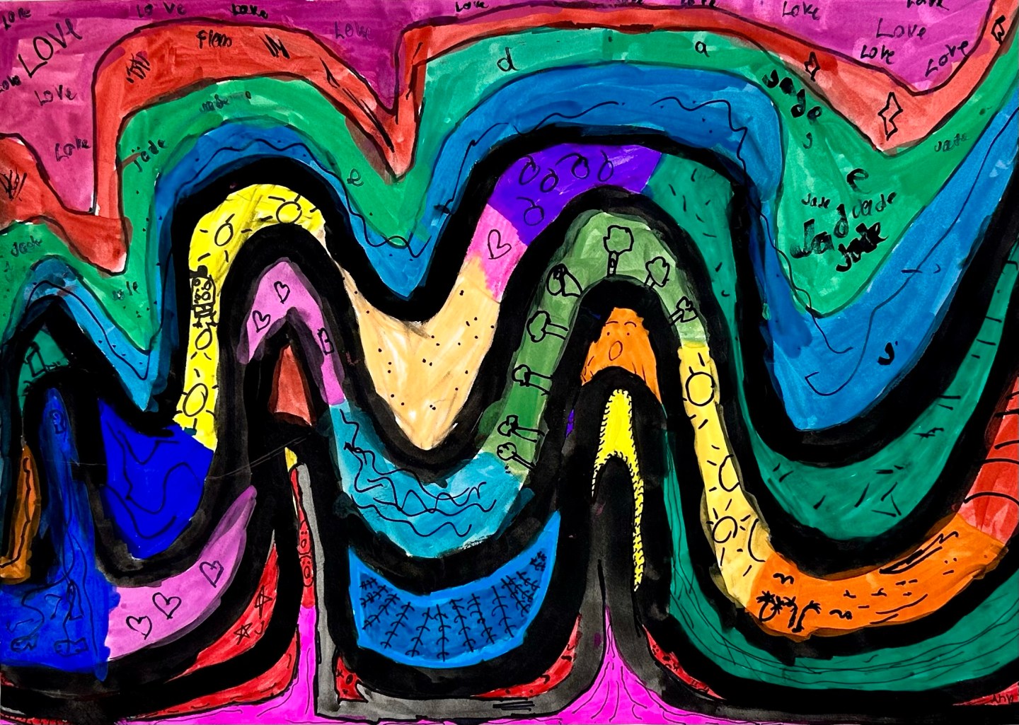 5th grade Jen Stark Drip Paintings | Wow Art Project