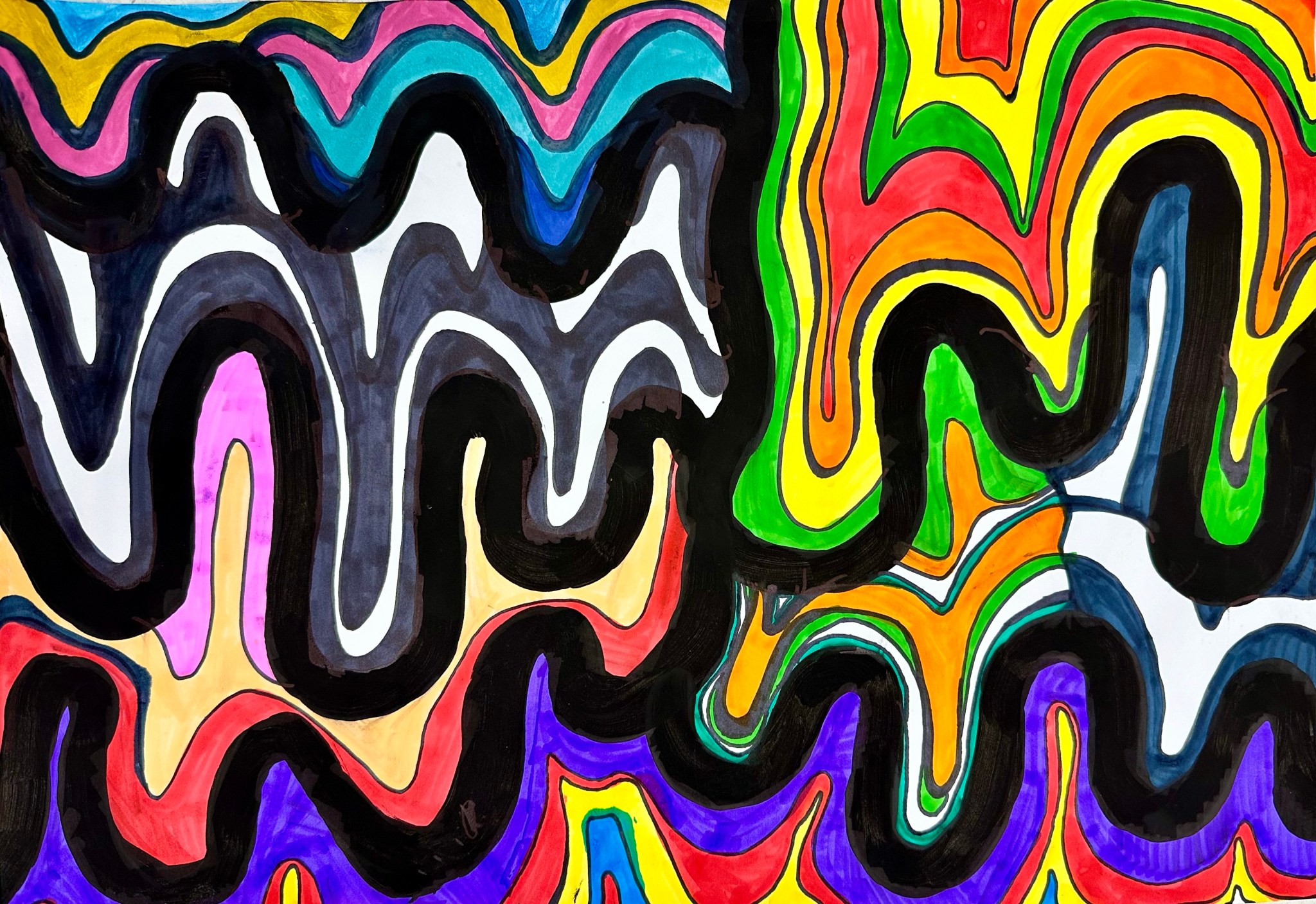 5th grade Jen Stark Drip Paintings | Wow Art Project
