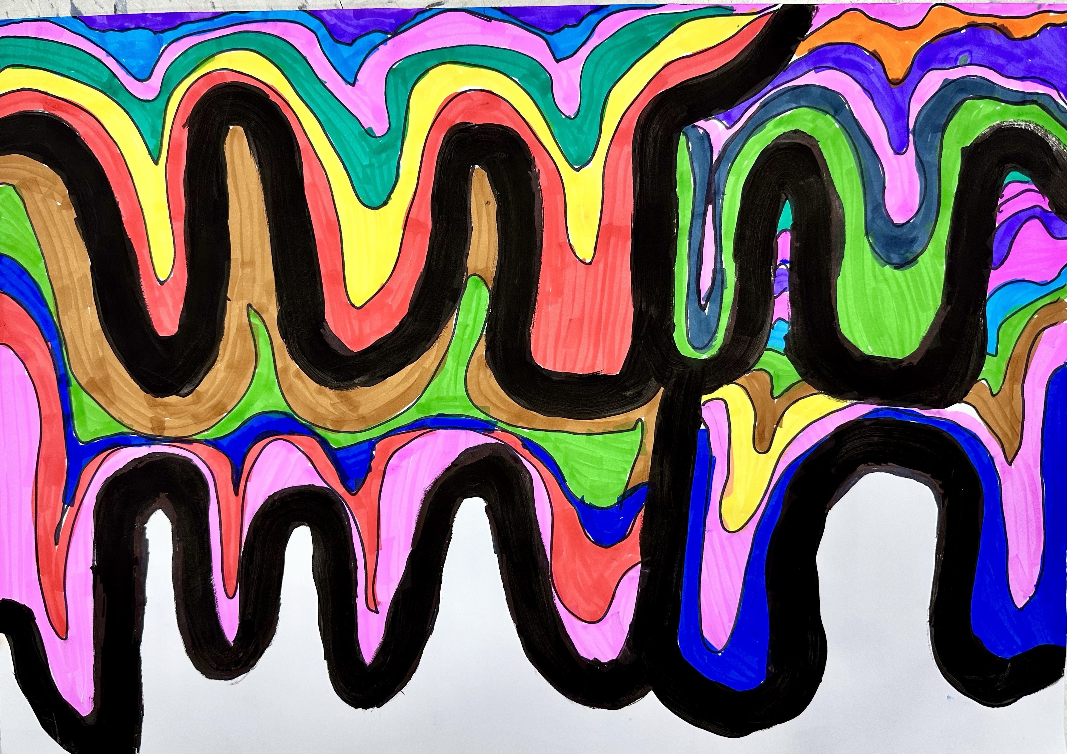 5th grade Jen Stark Drip Paintings | Wow Art Project
