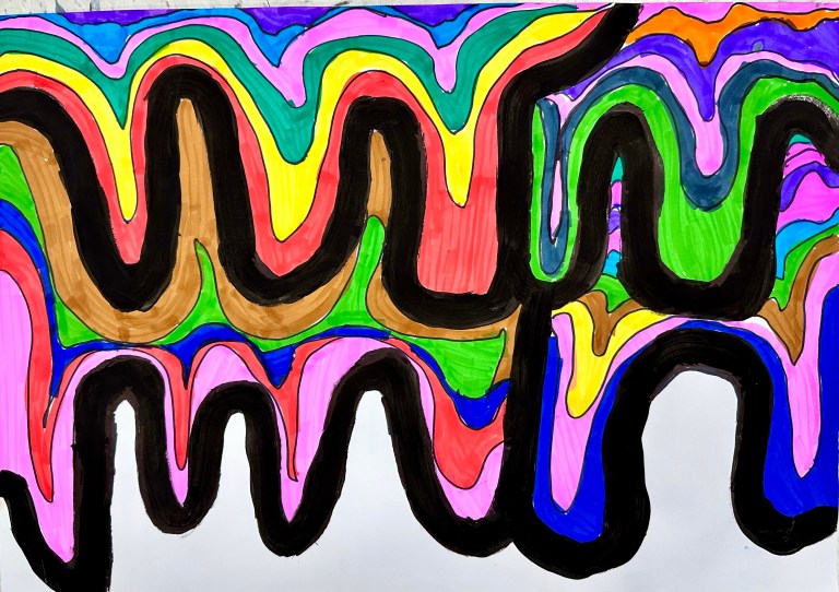 5th grade Jen Stark Drip Paintings | Wow Art Project