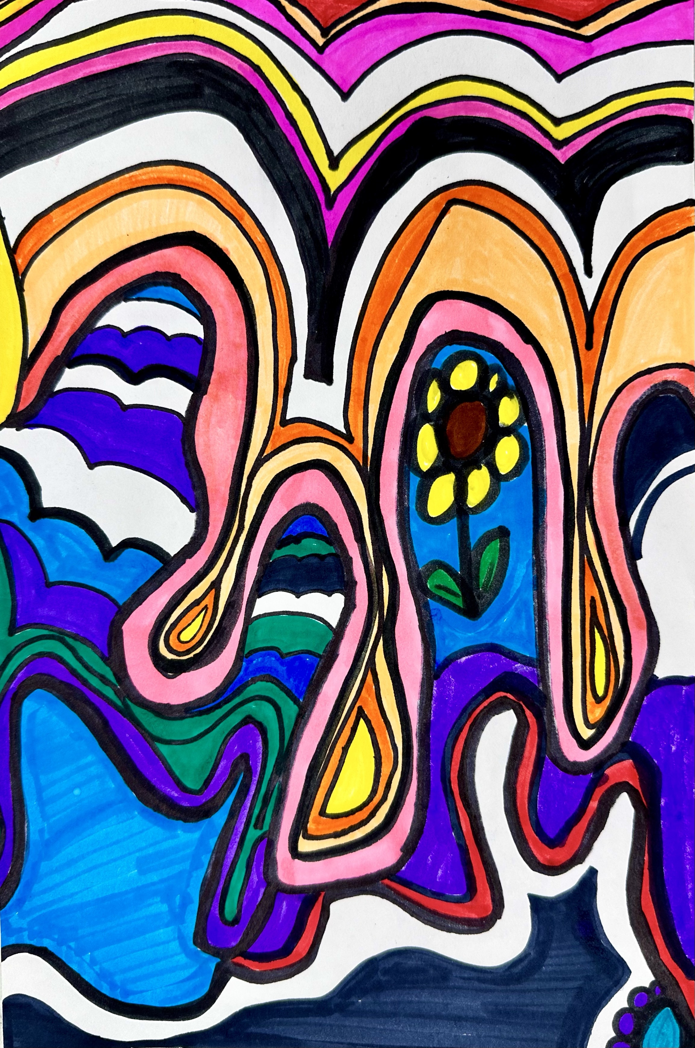 5th grade Jen Stark Drip Paintings | Wow Art Project