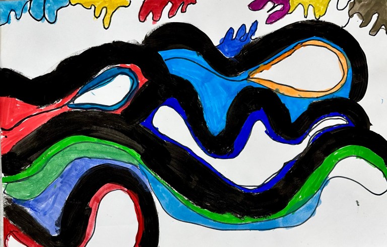 5th grade Jen Stark Drip Paintings | Wow Art Project