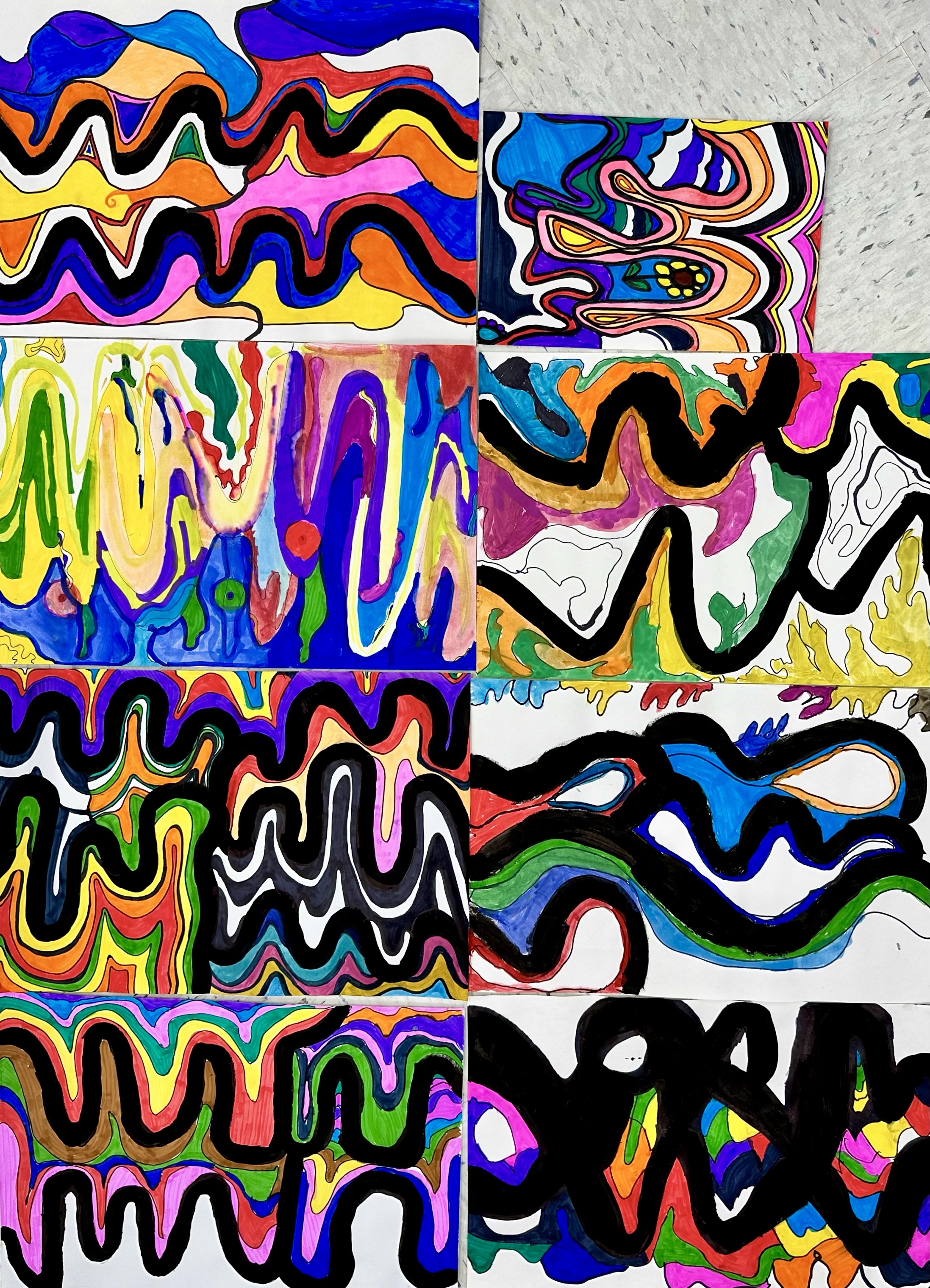 5th grade Jen Stark Drip Paintings | Wow Art Project