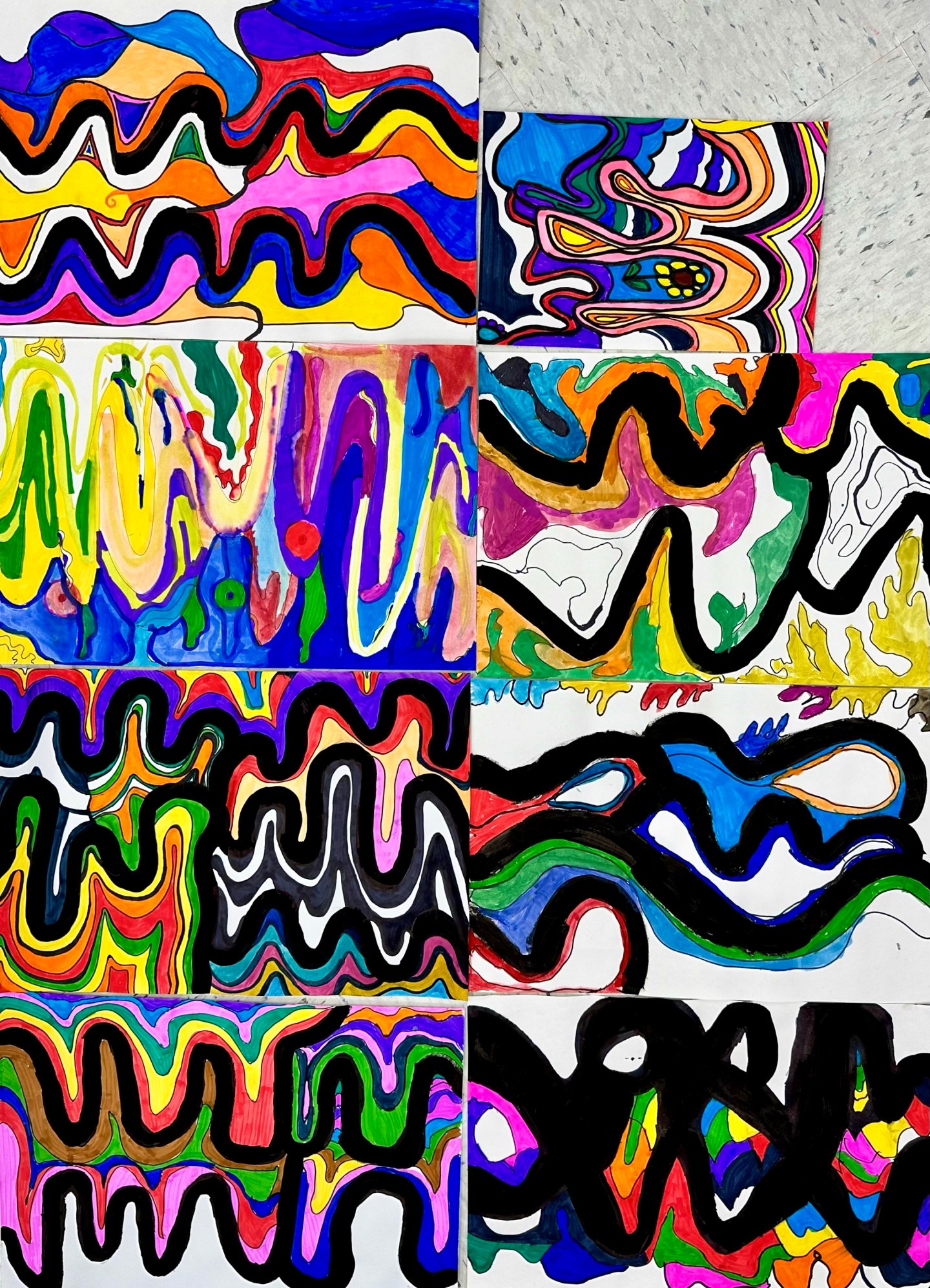 5th grade Jen Stark Drip Paintings | Wow Art Project