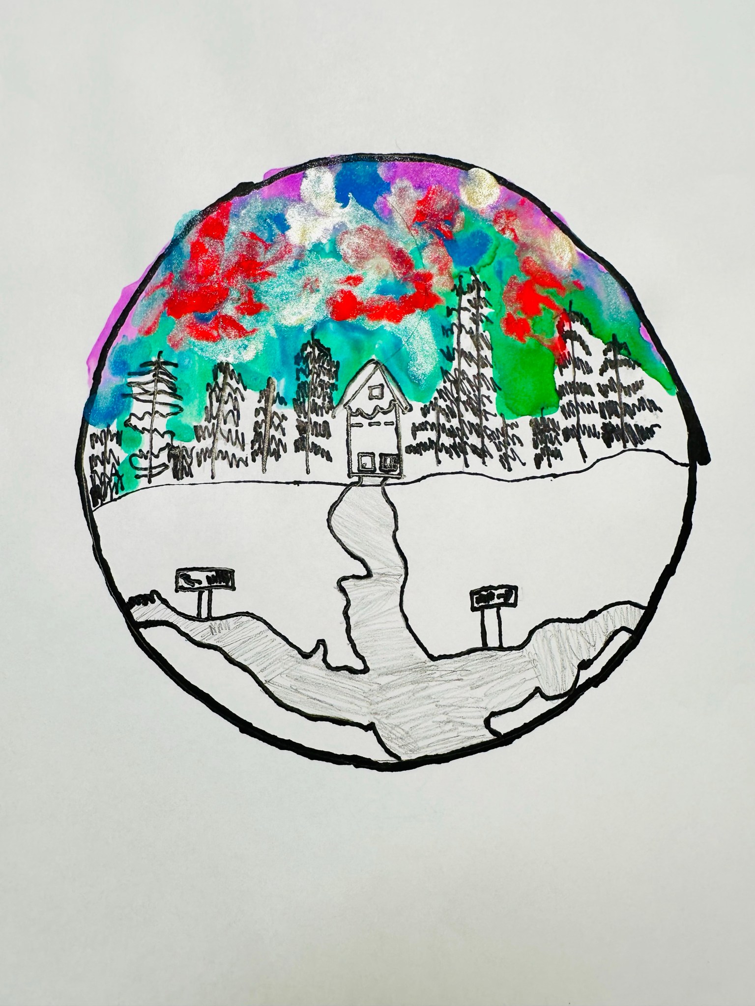 5th grade Jen Aranyi inspired Outdoor Drawings | Wow Art Project